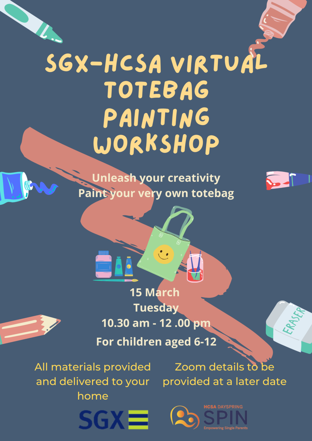SGX-HCSA VIRTUAL TOTEBAG PAINTING WORKSHOP - HCSA Dayspring SPIN